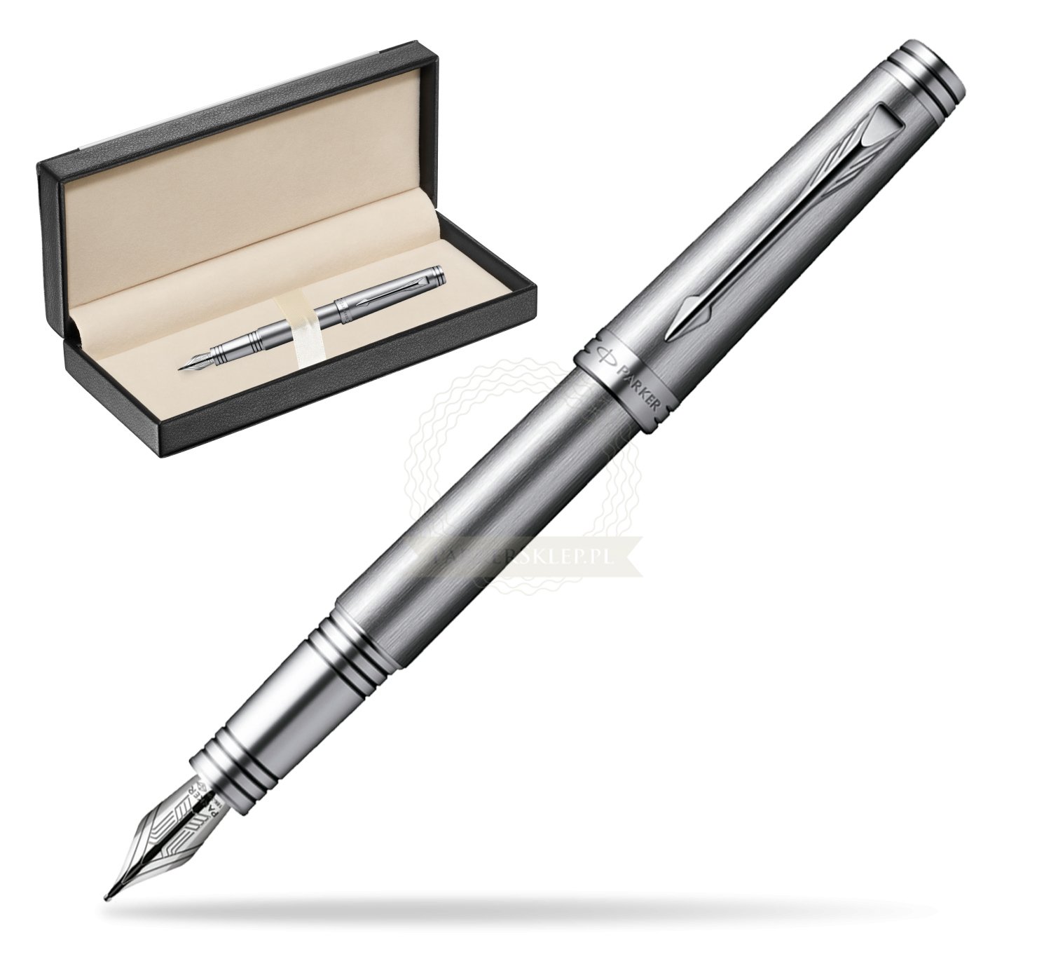Parker Premier Monochrome Titanium PVD Fountain Pen in classic box ... Parker Premier Monochrome Titanium PVD Fountain Pen in classic box ...